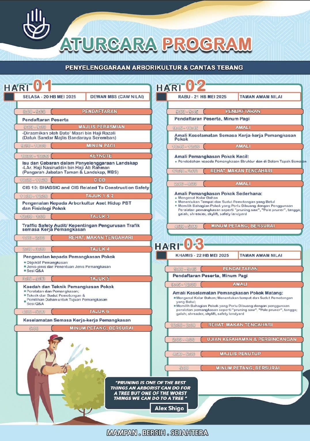 JEMPUTAN MENYERTAI KURSUS PENYELENGGARAAN LANDSKAP DAN ARBORIKULTUR MAJLIS BANDARAYA SEREMBAN ...